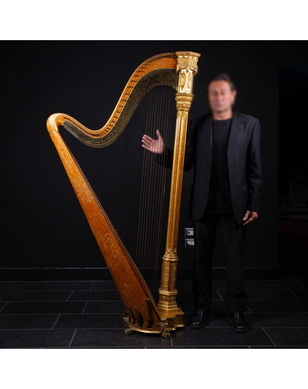 Antieke gotische harp van Pierre Erard Londen 1810 - HAR-01