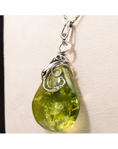 Caribbean Groene Amberhanger: Een Schat van 20 Miljoen Jaar. - JEW-635