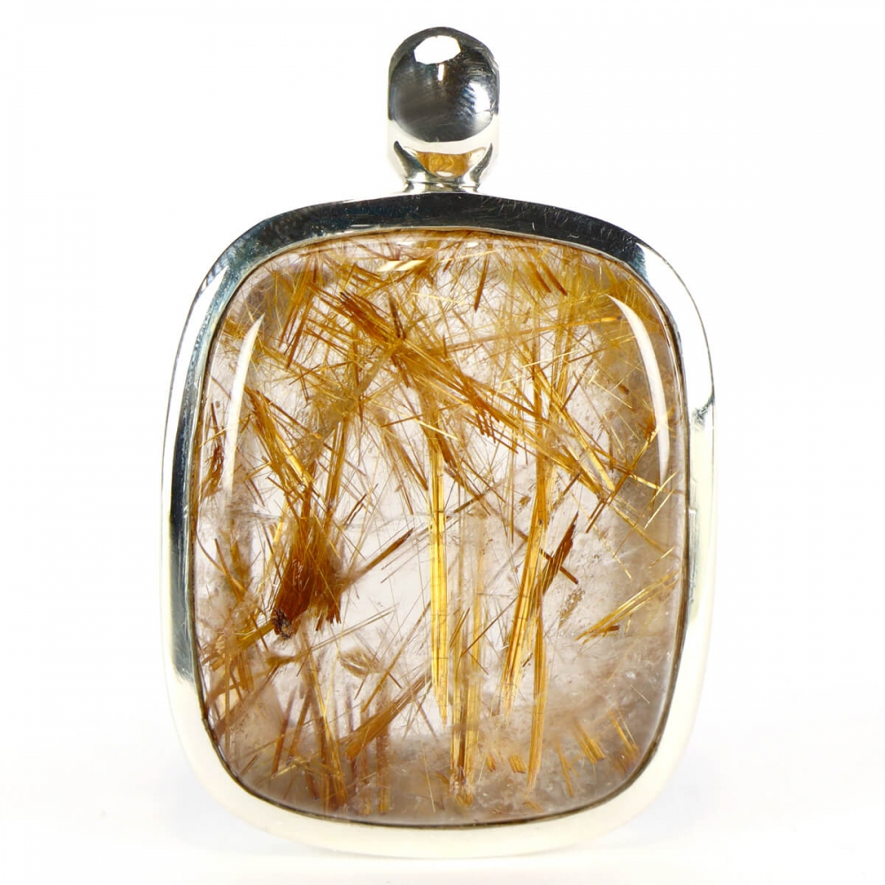 Ciondolo in argento 925 con Quarzo Rutilato