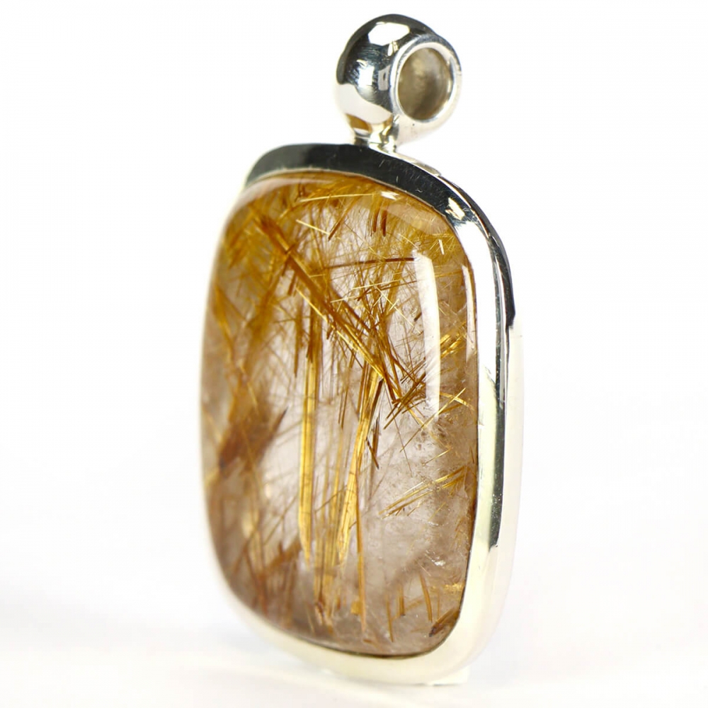 Ciondolo in argento 925 con Quarzo Rutilato