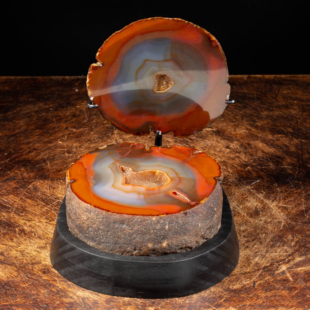 Raro Geode Agata Rossa - Brasile