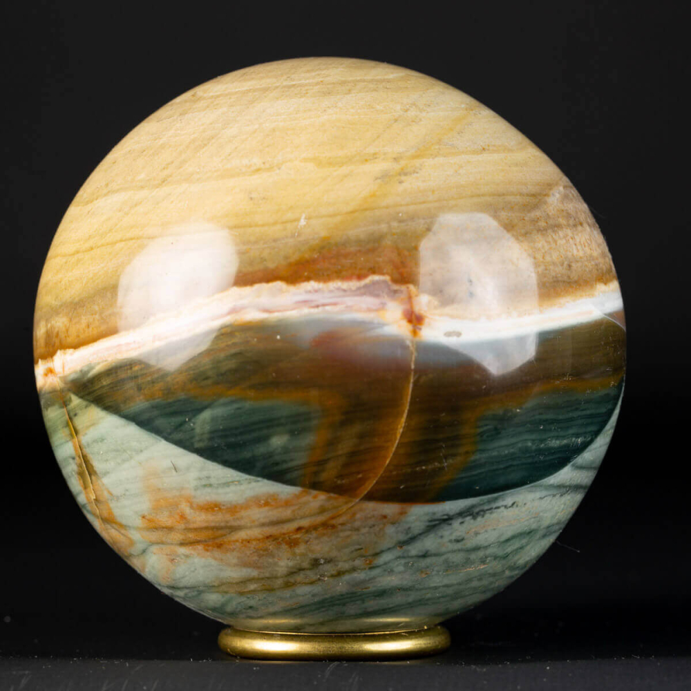Kugel aus Agata Policromo mit Auge - SAZ-21