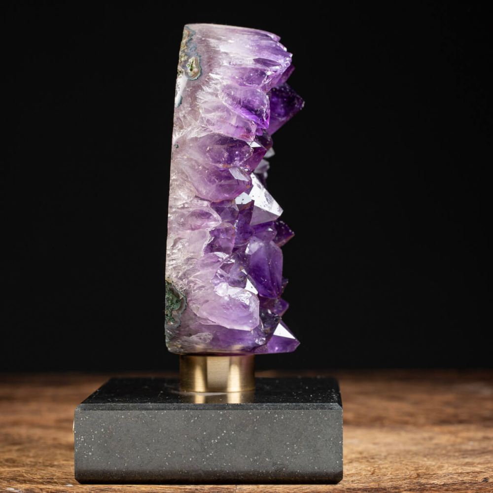Amethyst Druzy on Black Marble Base - AMG-193