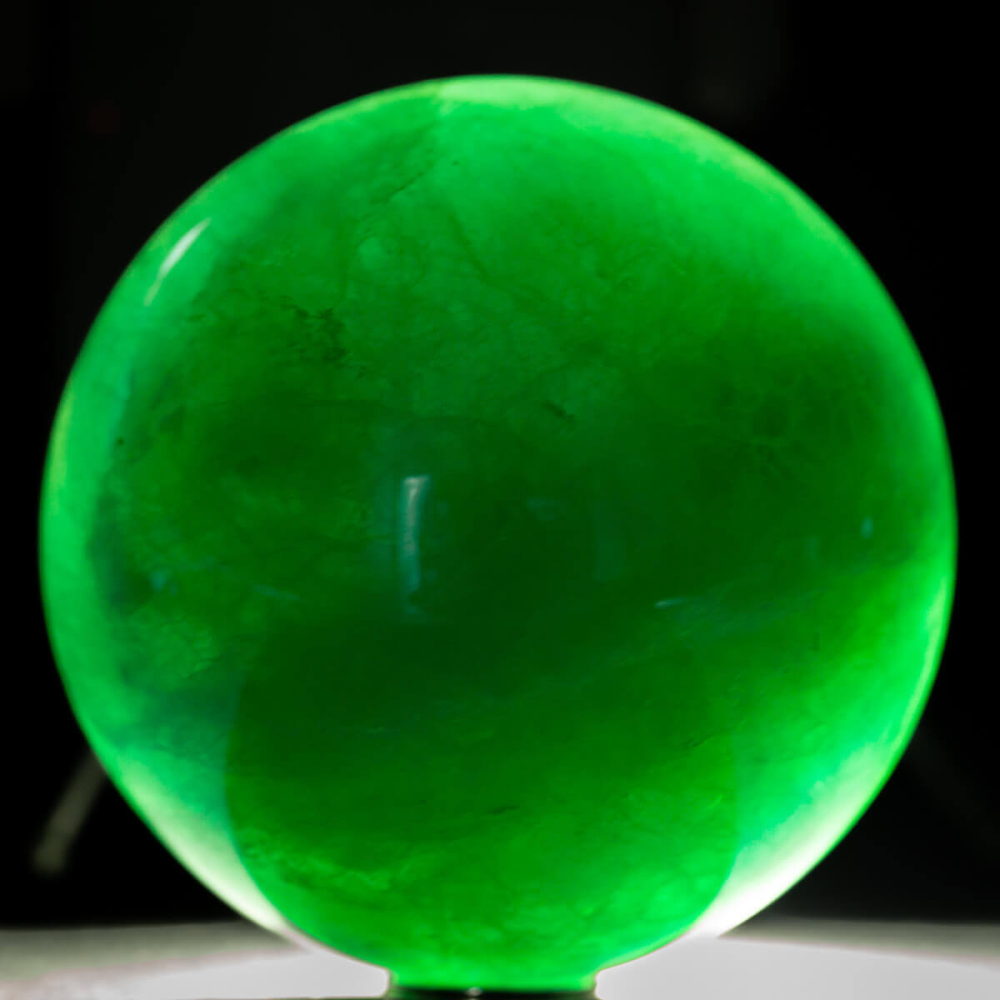 green fluorite sphere