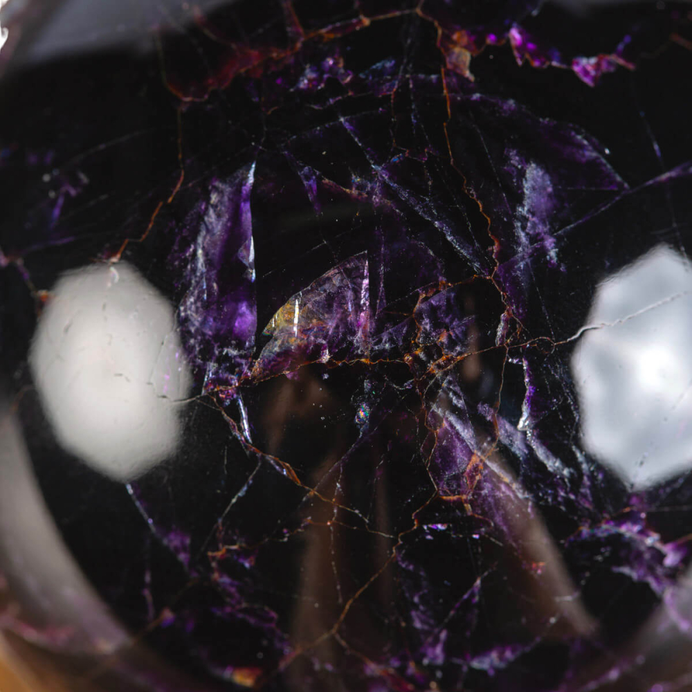black fluorite sphere