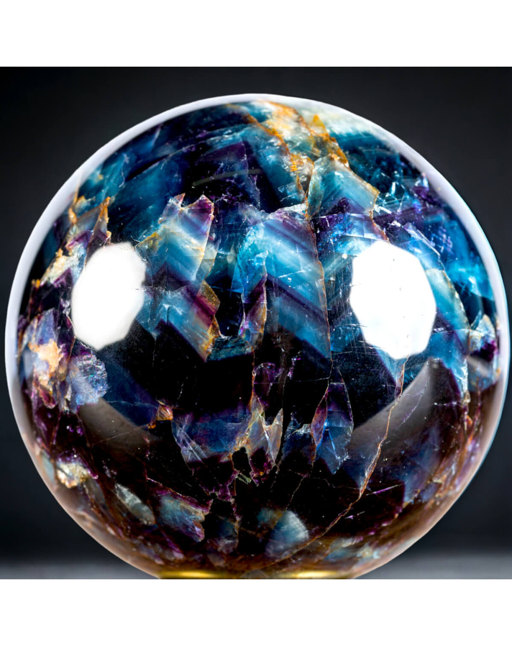 black fluorite sphere