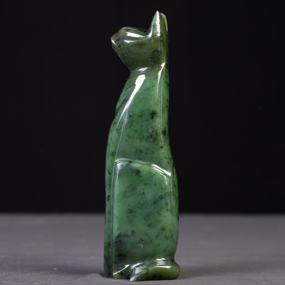 Jade Carving of a Sacred Cat. - LGI-06