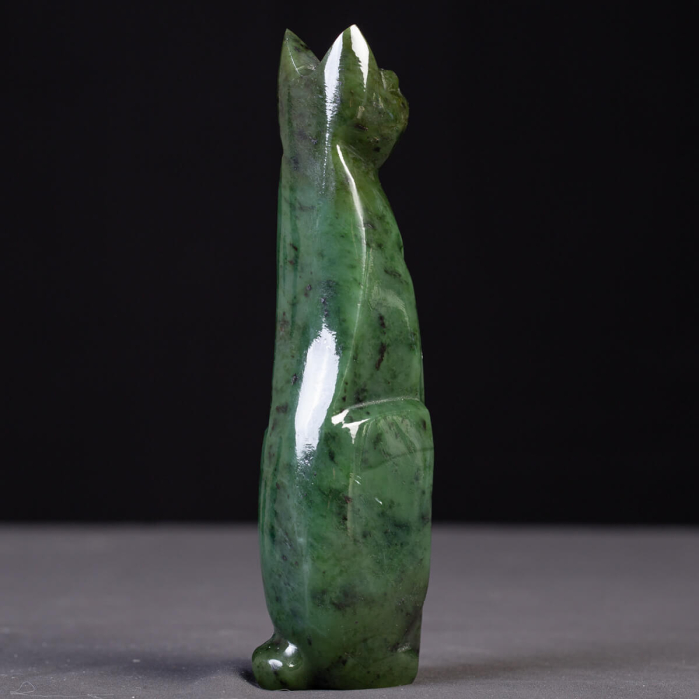 Jade Carving of a Sacred Cat. - LGI-06