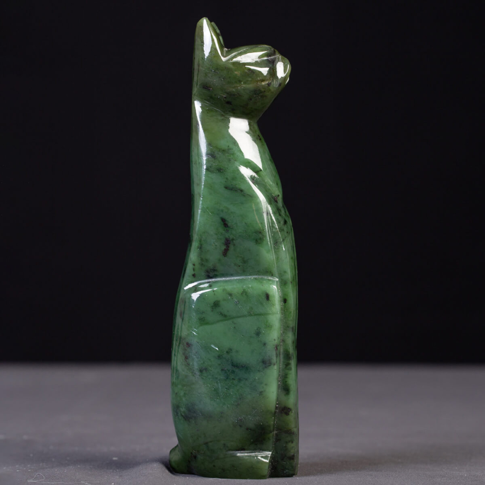 Jade Carving of a Sacred Cat. - LGI-06
