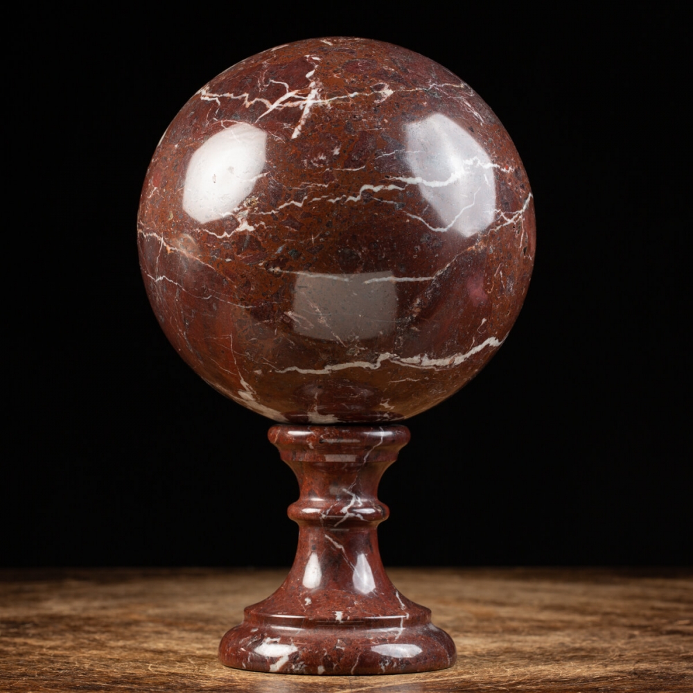 Sfera marmo Rosso di Levanto