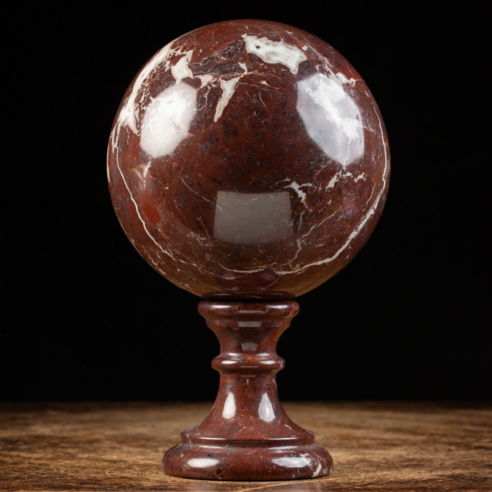 Sfera marmo Rosso di Levanto
