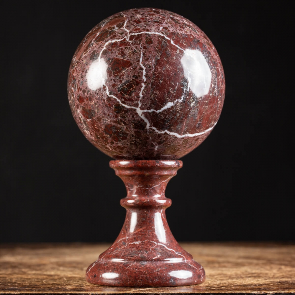 Sfera marmo Rosso di Levanto