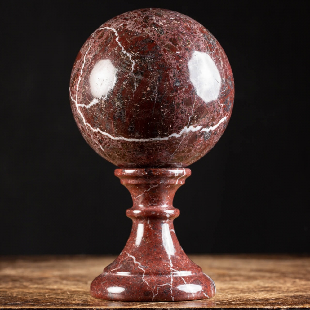 Sfera marmo Rosso di Levanto