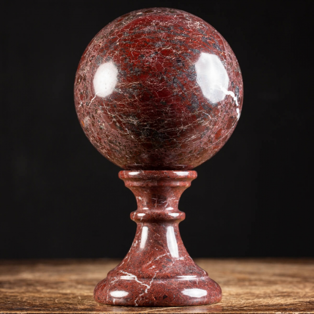 Sfera marmo Rosso di Levanto