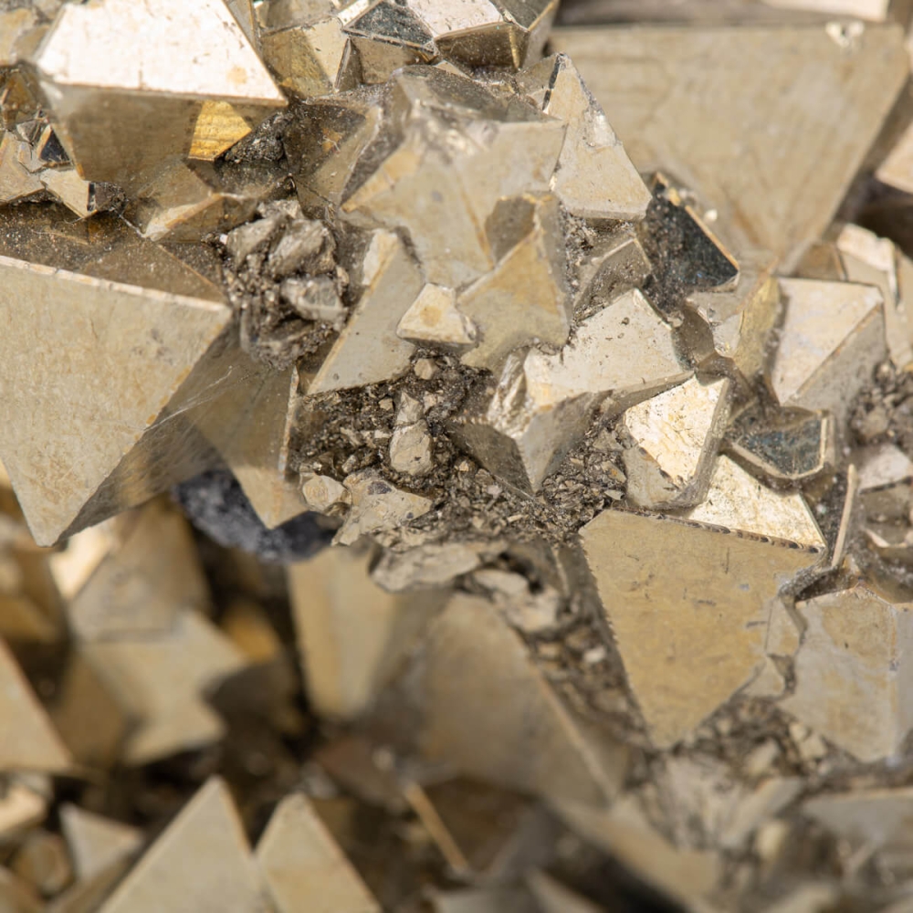 Pyramidal Pyrite from Huanzala: Unique Geometry.