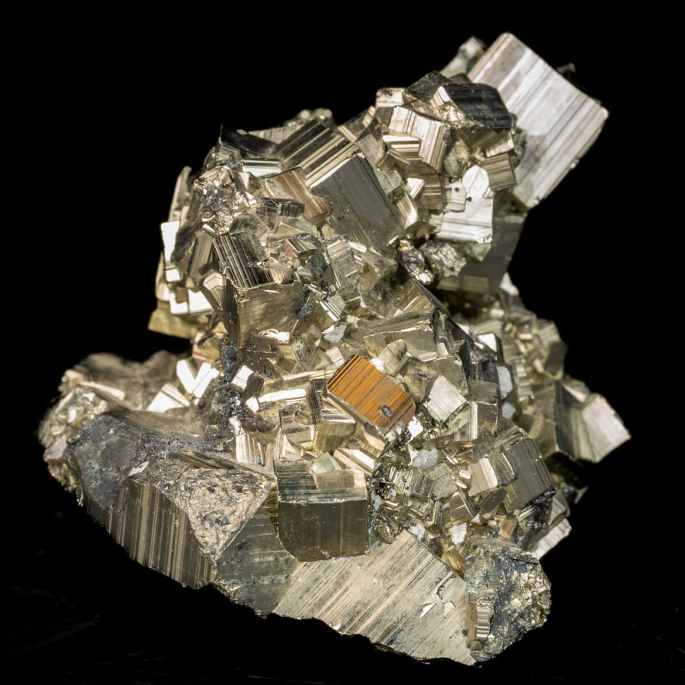 specimen of cubic pyrite from Peru. - PIR-11