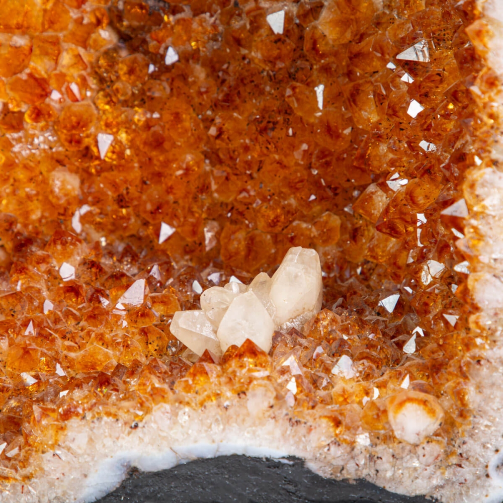 raw citrine geode