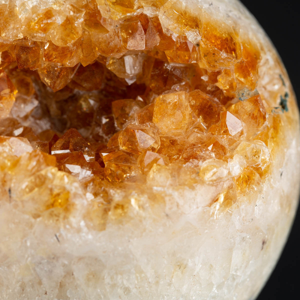 Sphère de géode de citrine - QCS-08