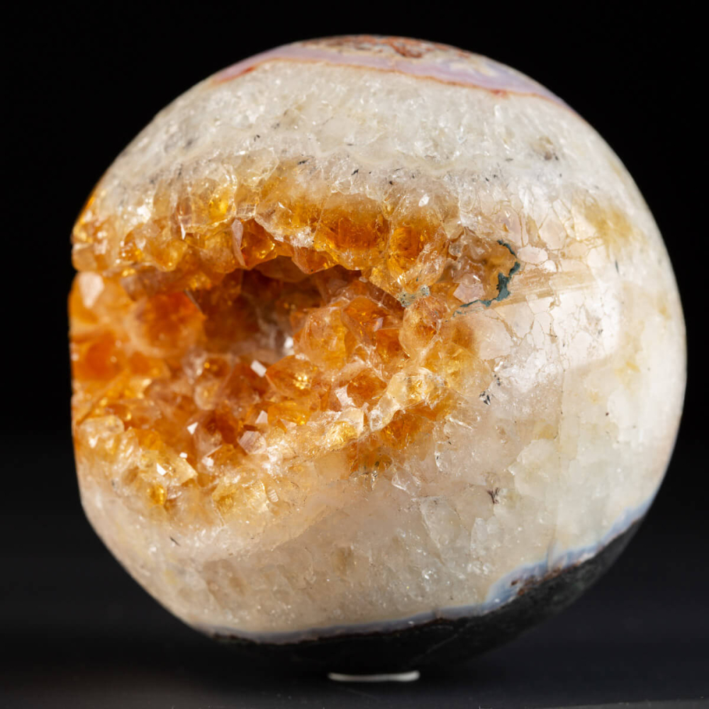 Sphère de géode de citrine - QCS-08