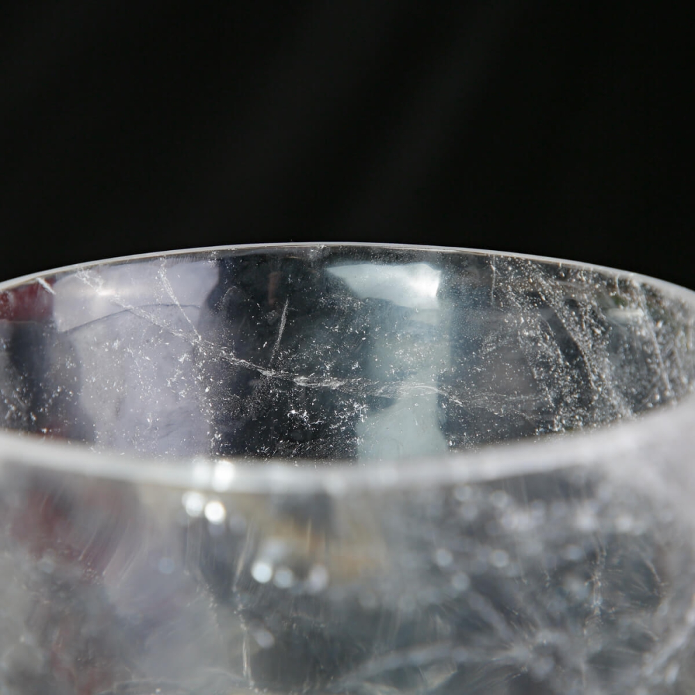Natural Clear Quartz Crystal Vase.