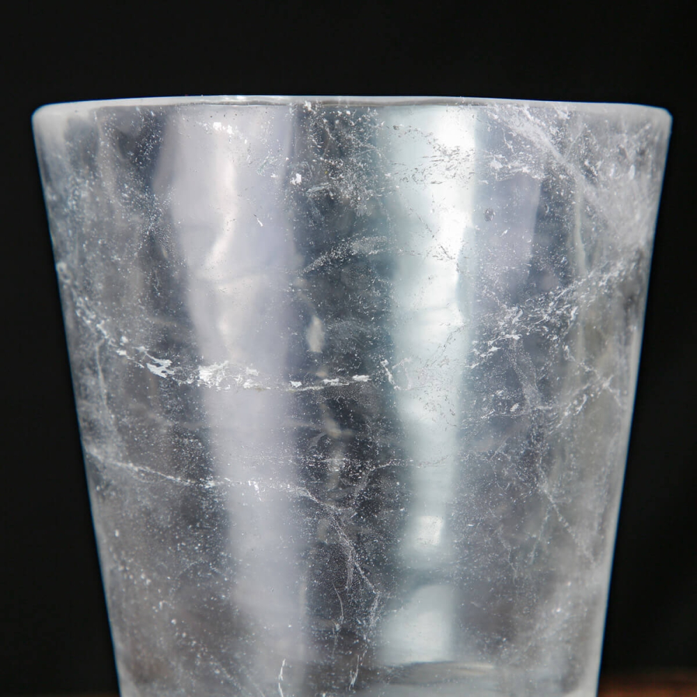 Natural Clear Quartz Crystal Vase.