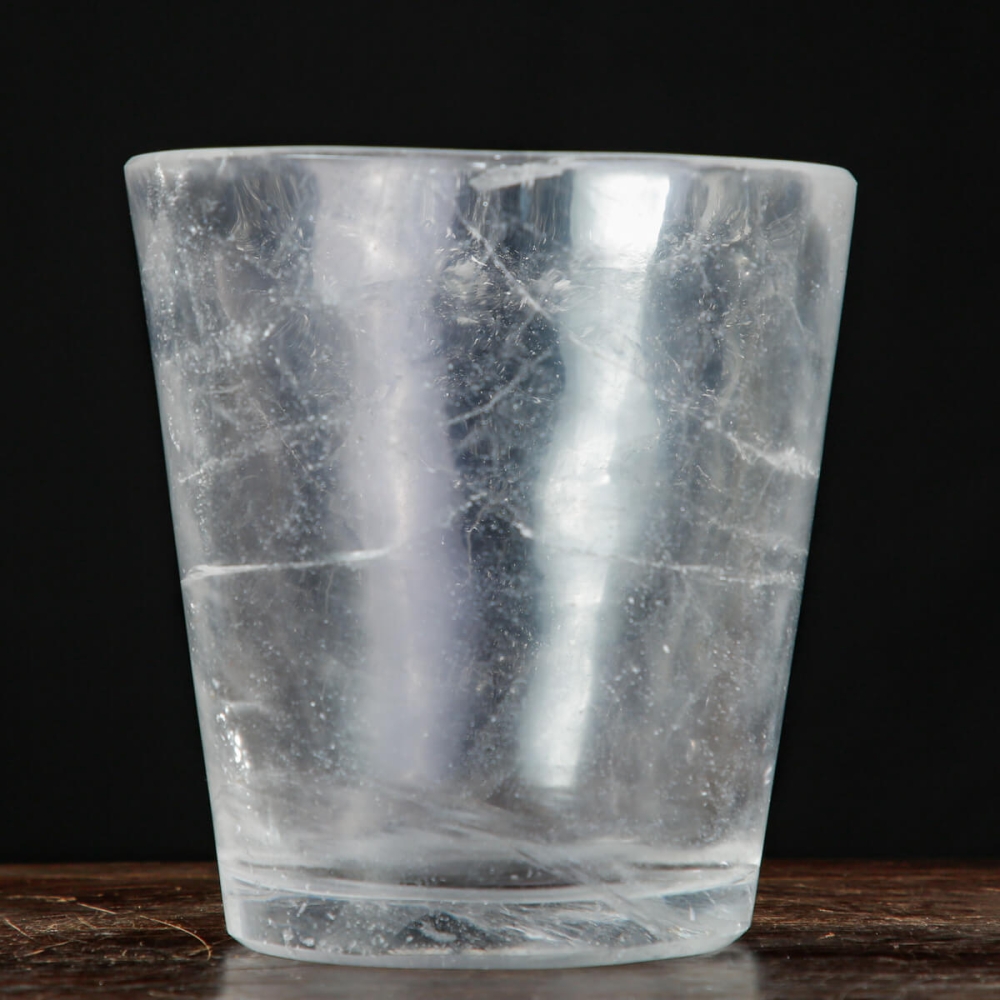 Natural Clear Quartz Crystal Vase.