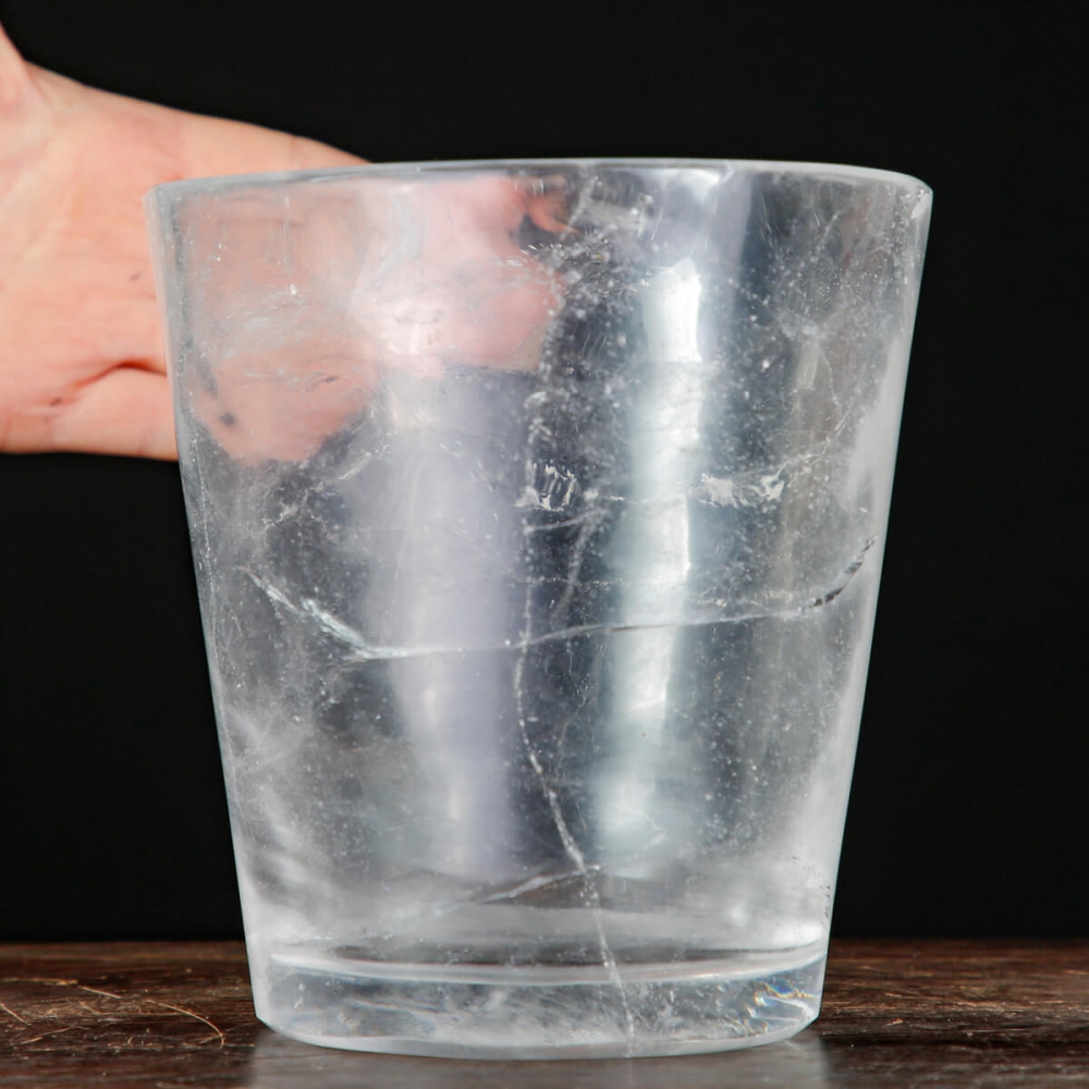 Natural Clear Quartz Crystal Vase.