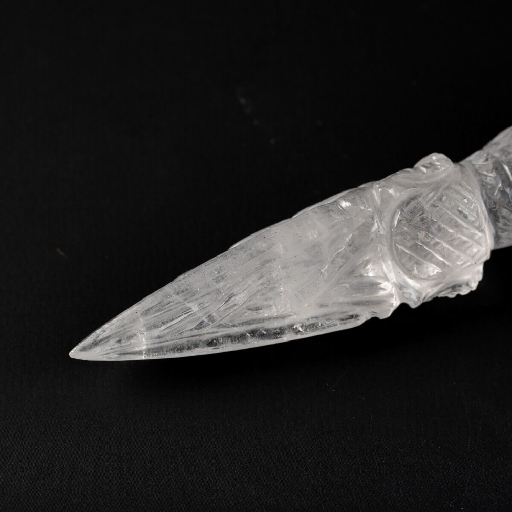 Phurba sculptée dans le quartz - QRZ-117