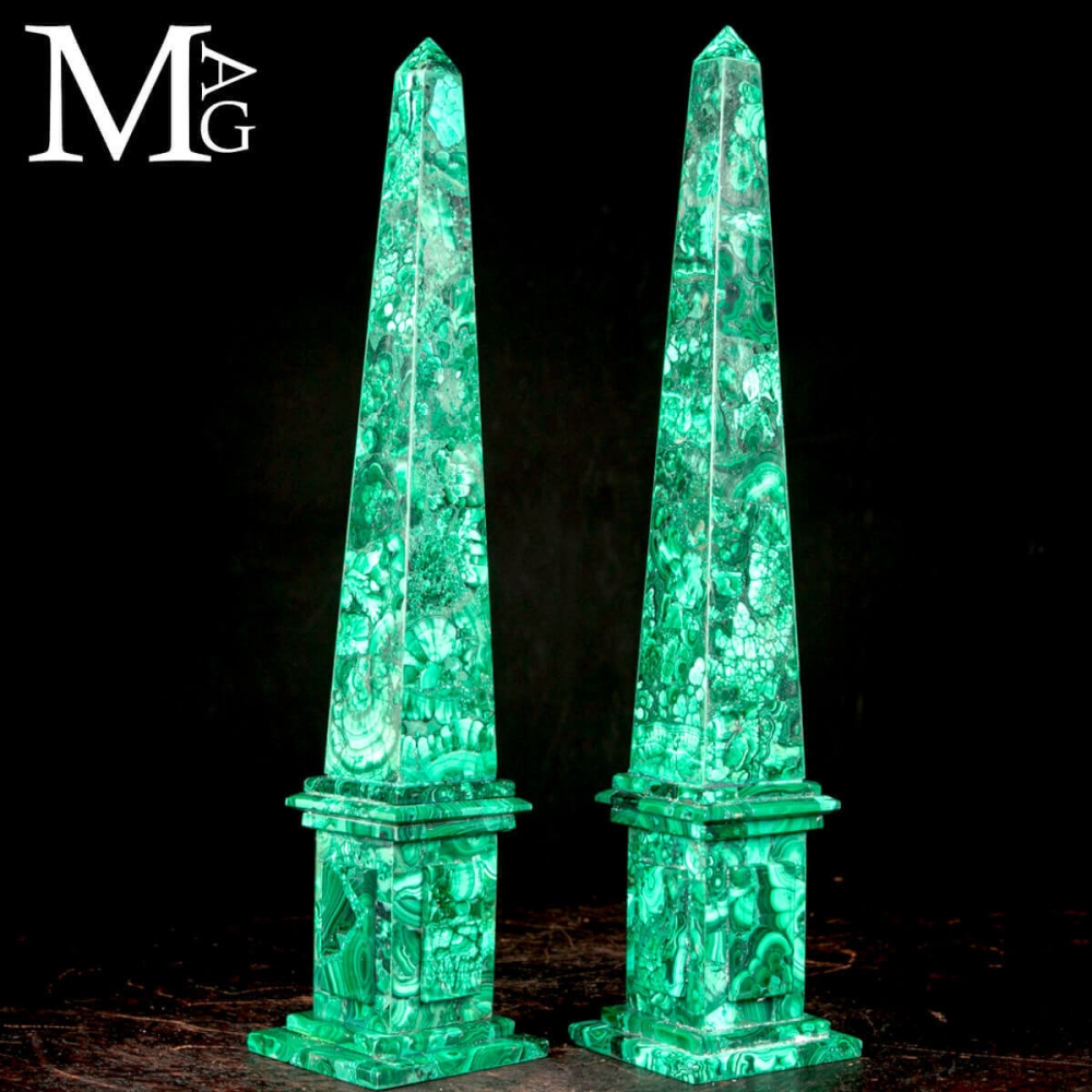Eleganti Obelischi in Malachite