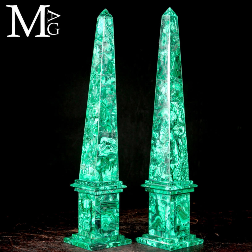 Eleganti Obelischi in Malachite