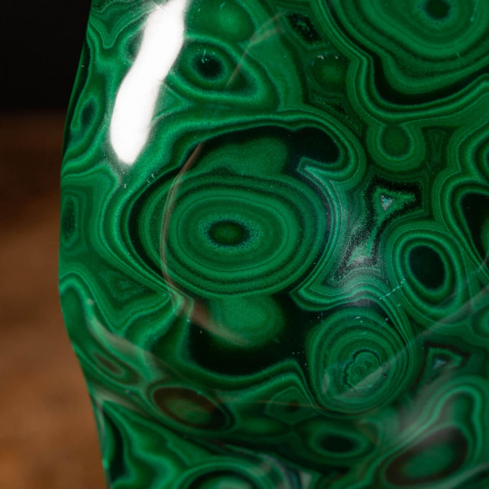 Malachite Prima Scelta Montata su Base - MAC-181