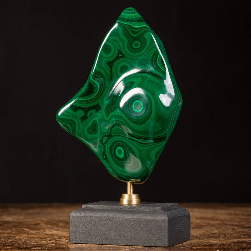 Malachite Prima Scelta Montata su Base - MAC-191