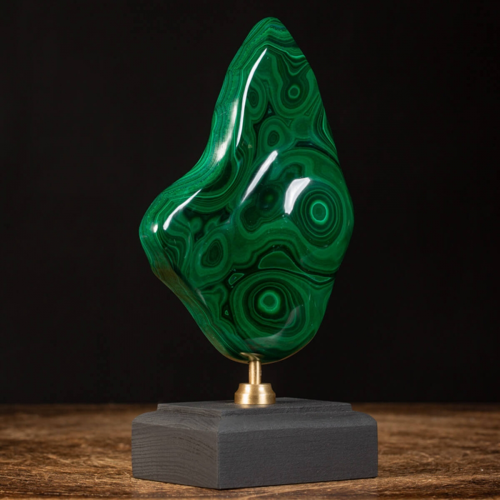 Malachite Prima Scelta Montata su Base - MAC-191