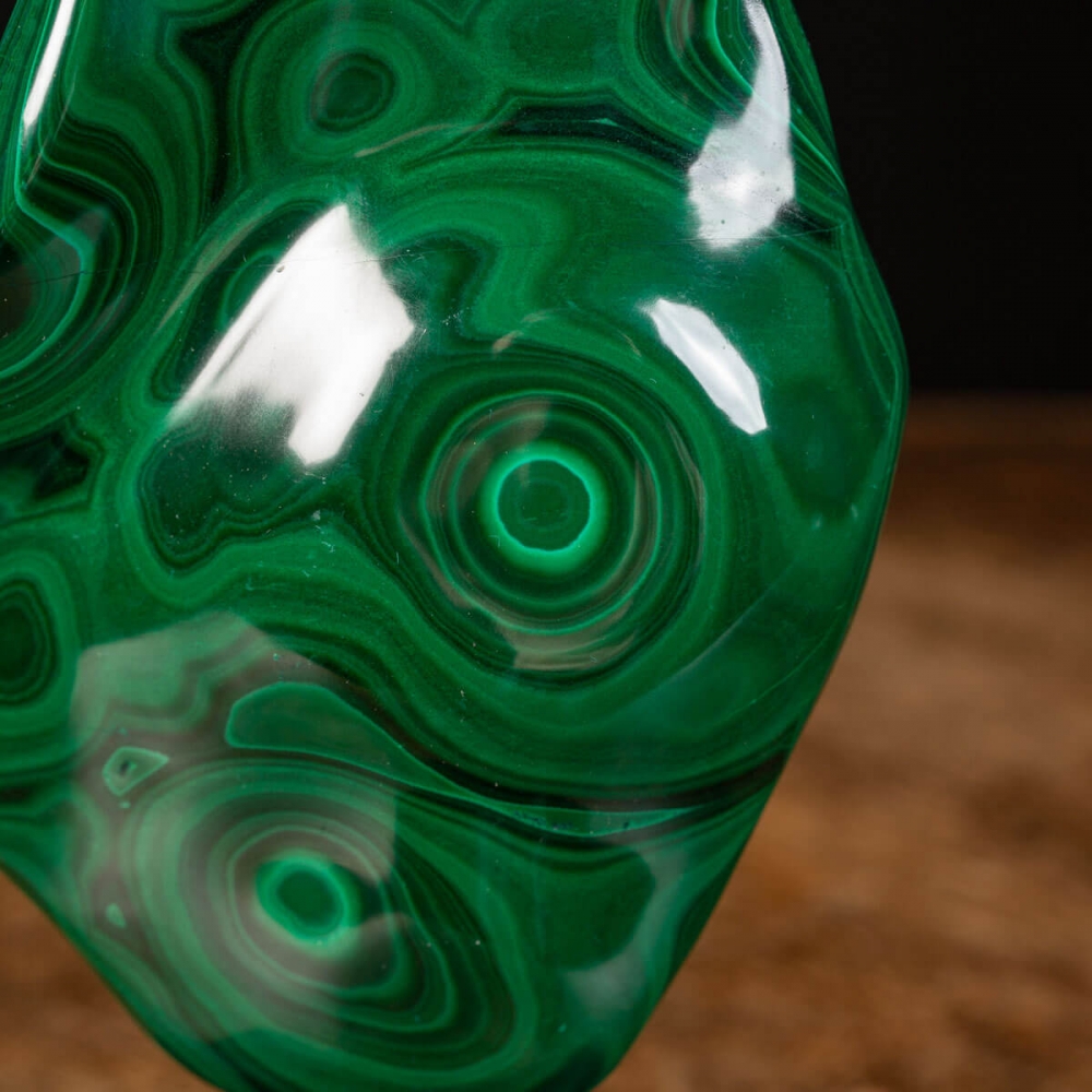 Malachite Prima Scelta Montata su Base - MAC-191