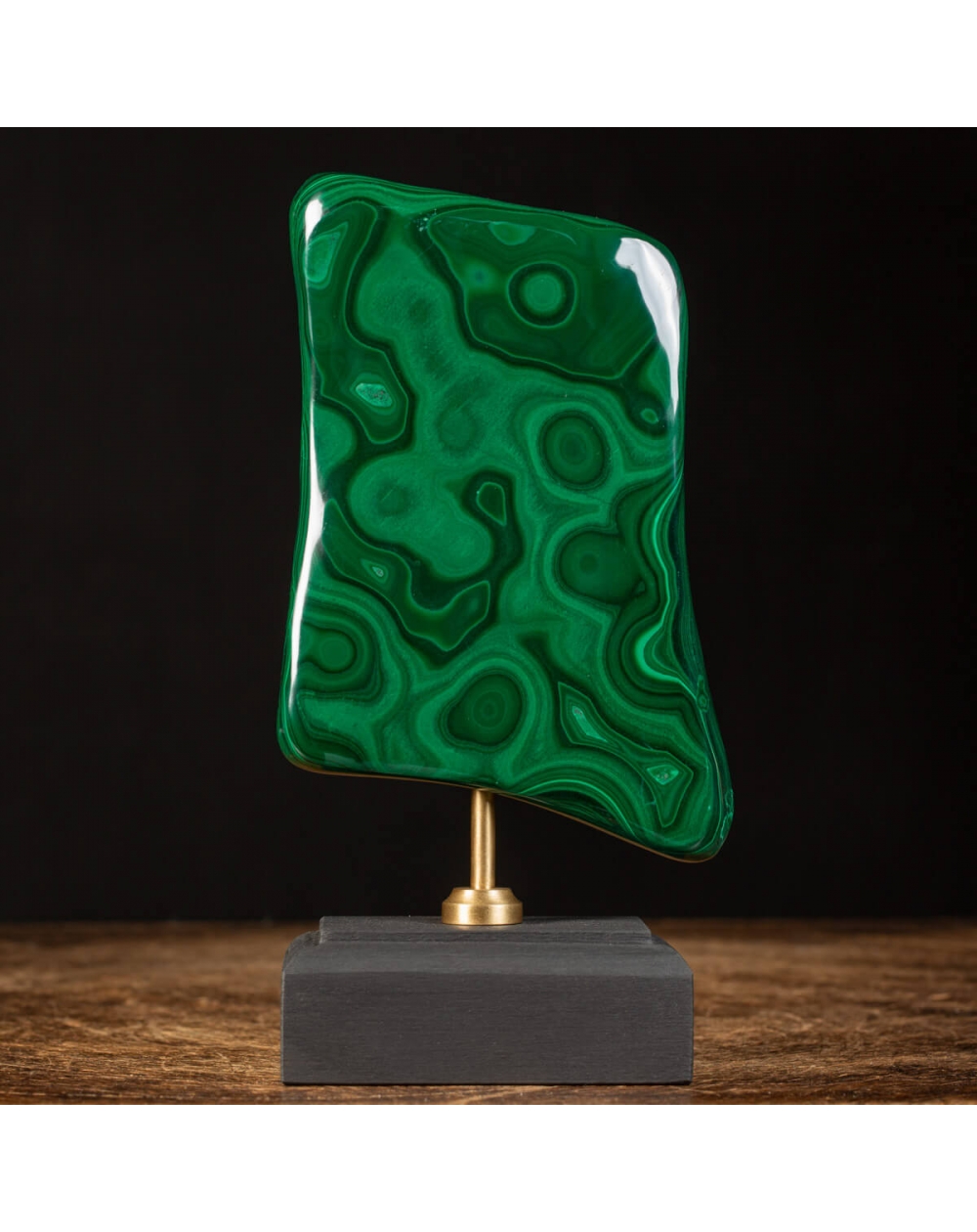 Malachite Prima Scelta Montata su Base - MAC-192