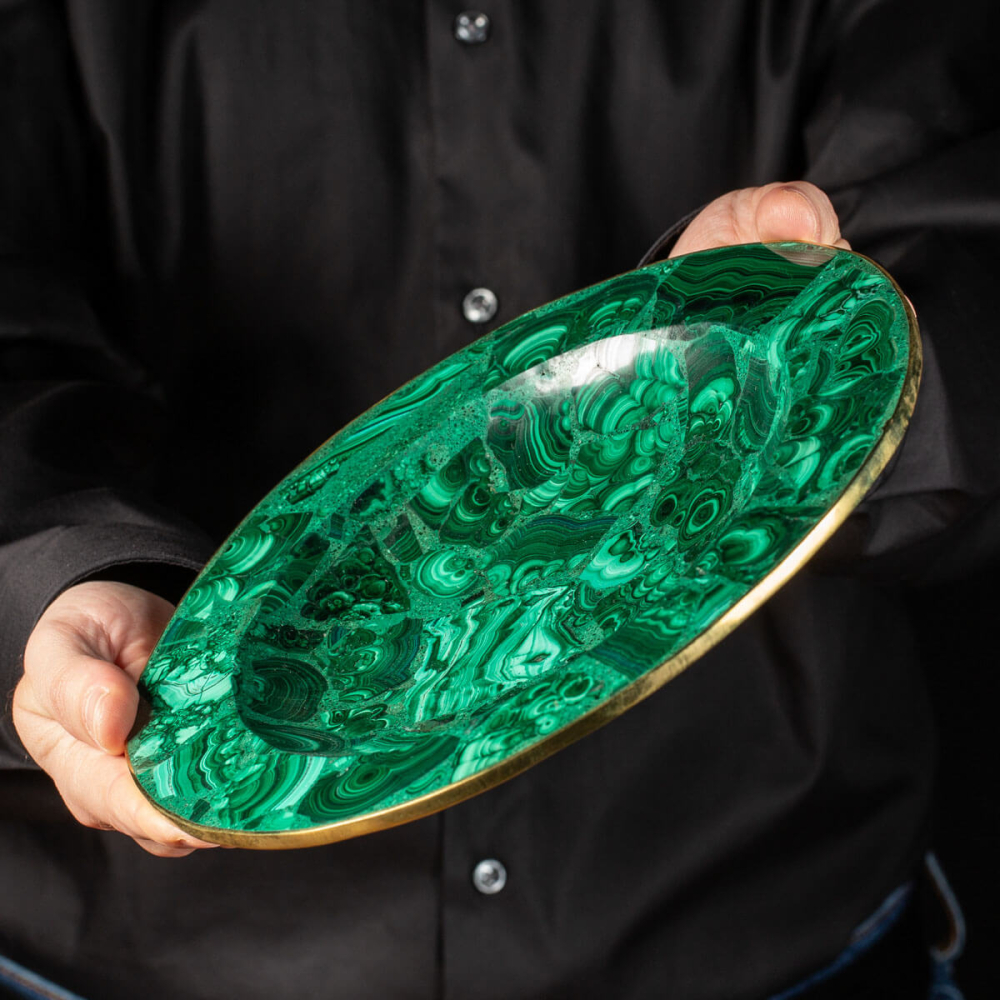 Natural African Malachite Plate. - MAC-210