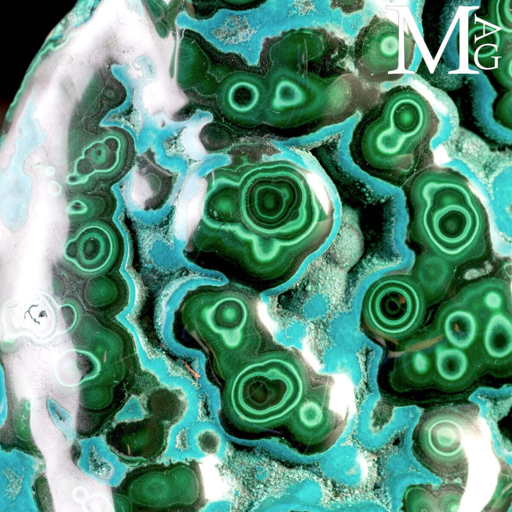 Malachite with Chrysocolla – Orbicular Structure