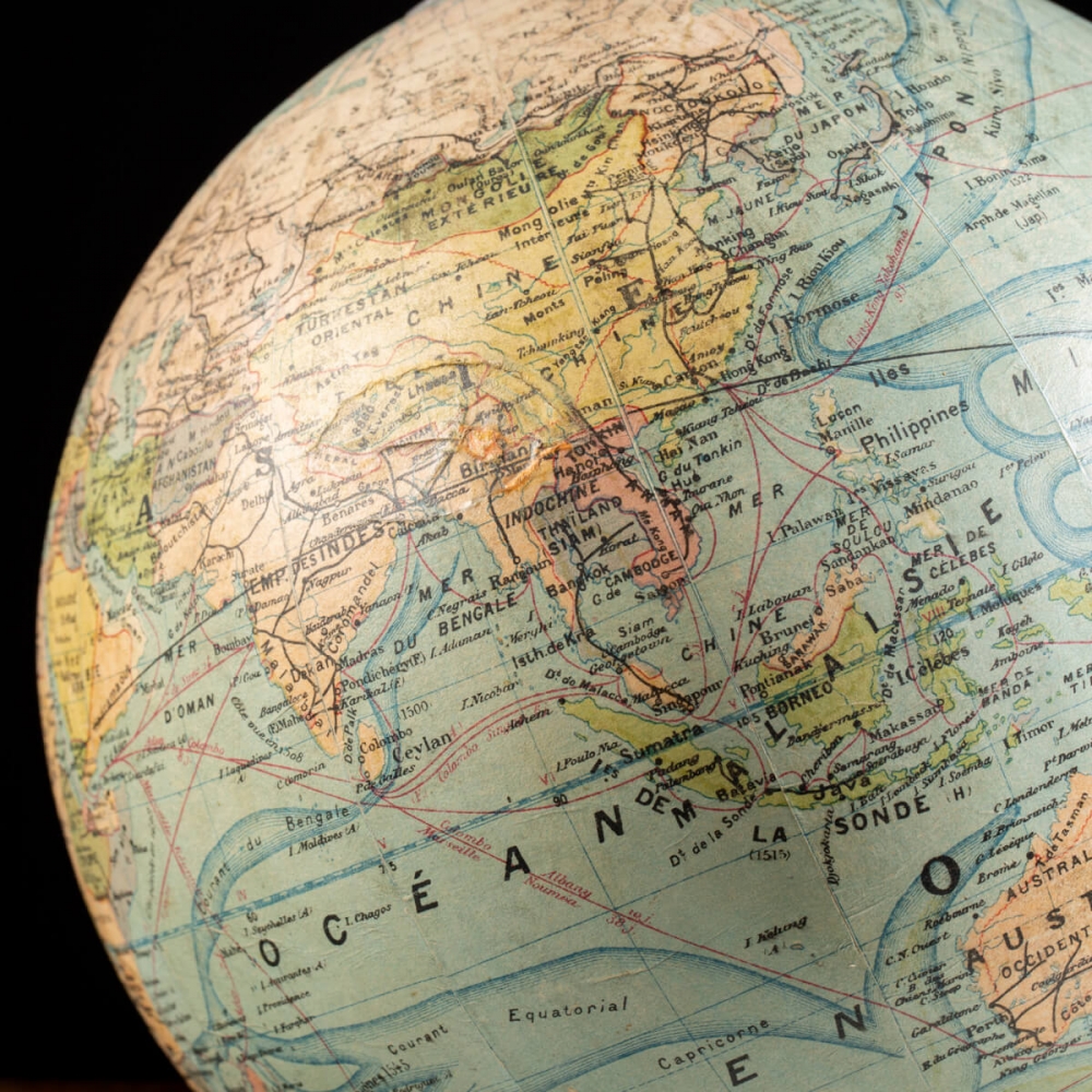 Mappamondo Riproduzione Francese