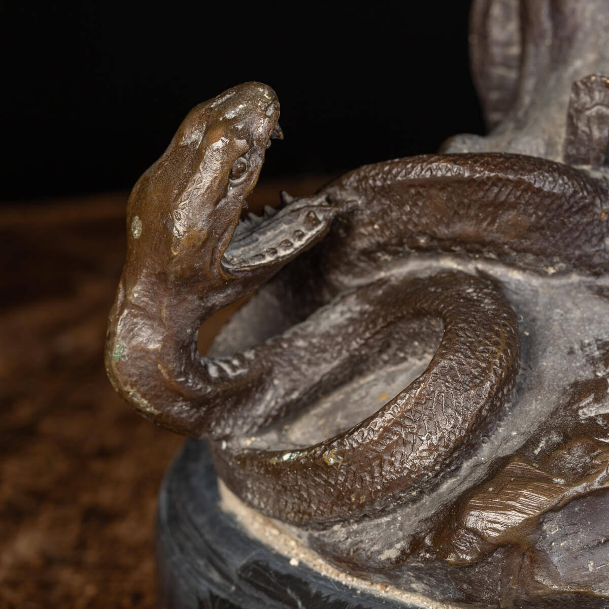 Scultura Bronzo Leone e Serpente - Antoine Louis Barye - SAB-13