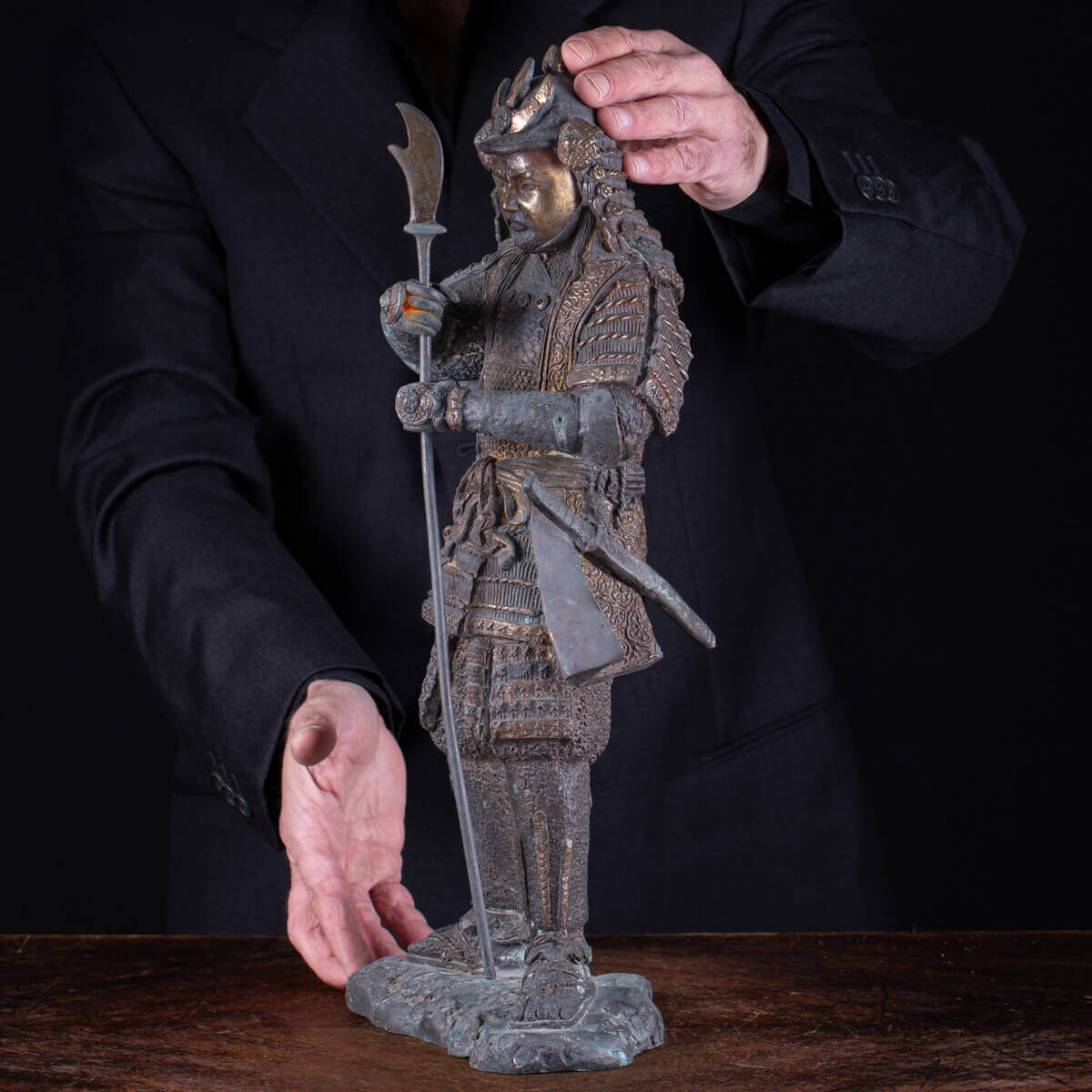 Samurai Warrior: Bronze Statue Meiji Era. - SAB-14