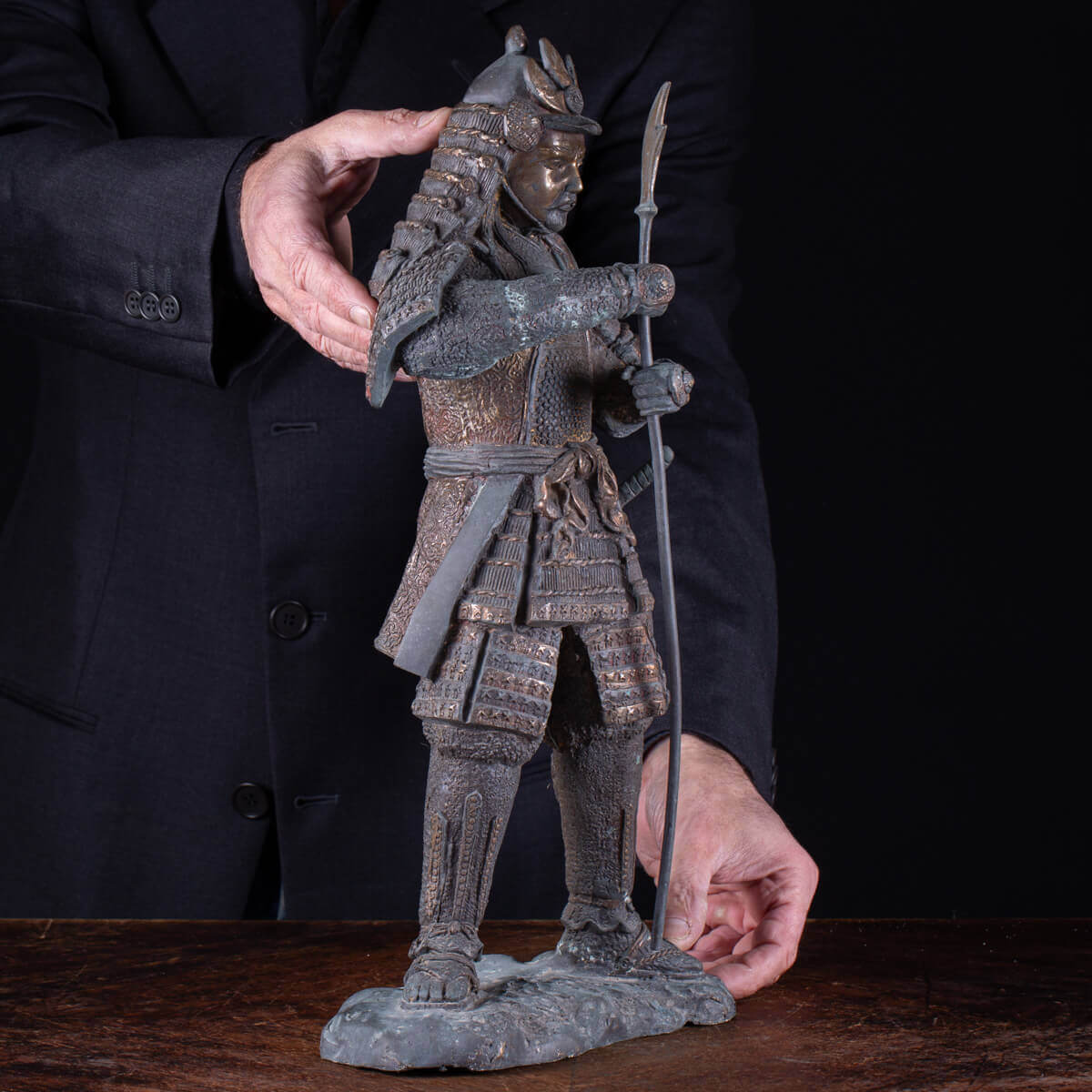 Samurai Warrior: Bronze Statue Meiji Era. - SAB-14