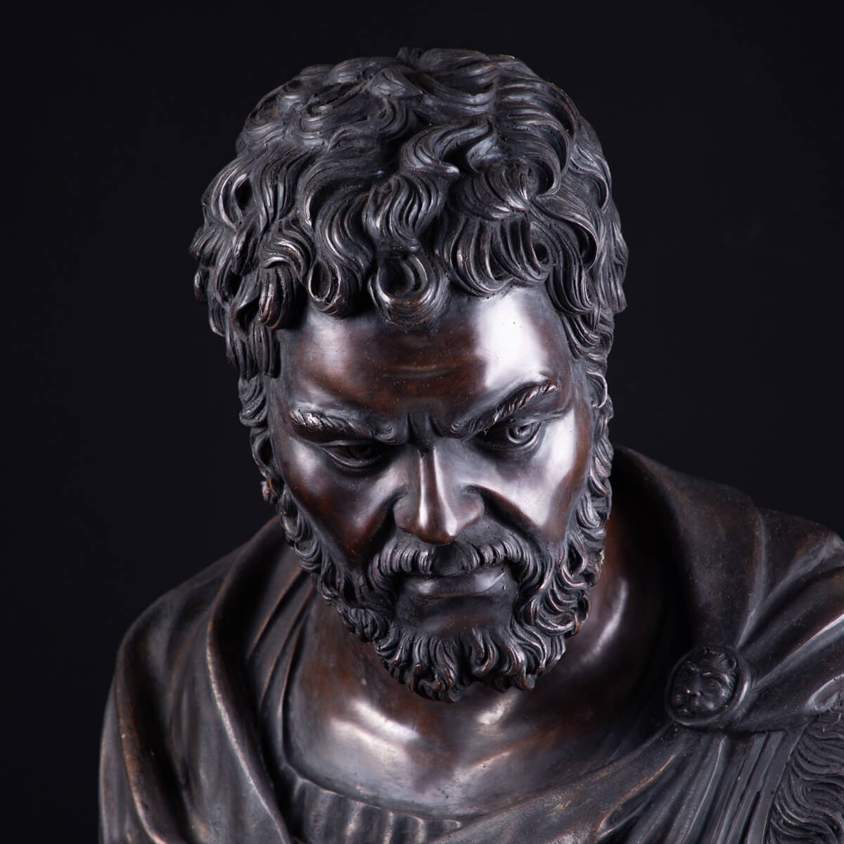 Bronze bust of the Roman Emperor Caracalla. - SAB-15