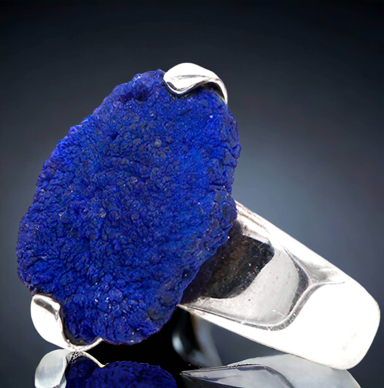 Silberring mit Ural Azurit. - AZT-01