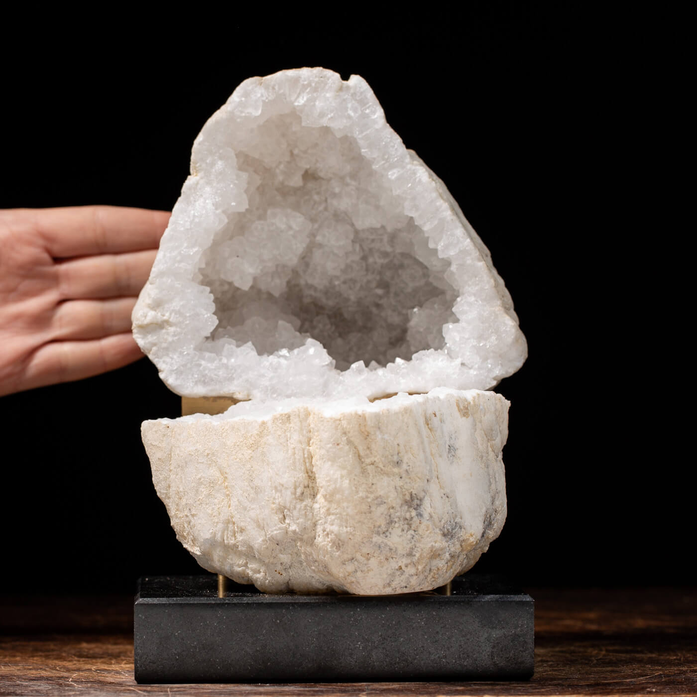 Géode Calcite sur Marbre