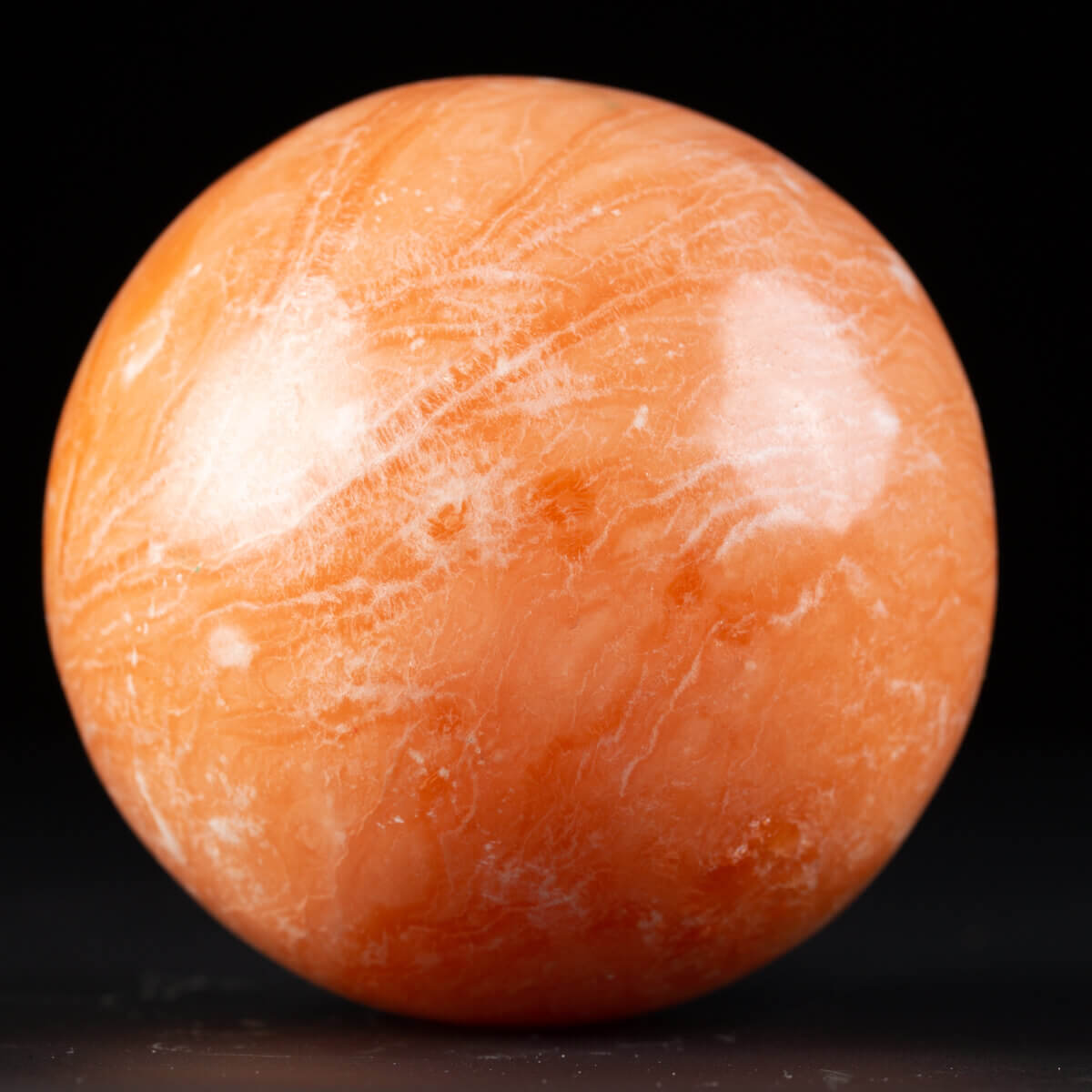 Orangefarbene Calcitkugel – SCB-05