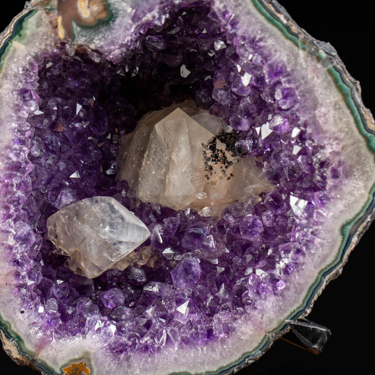 Geode di Ametista in Agata muschiata