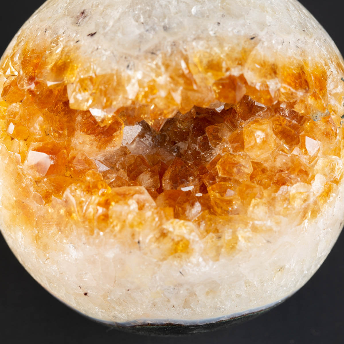 Sphère de géode de citrine - QCS-08