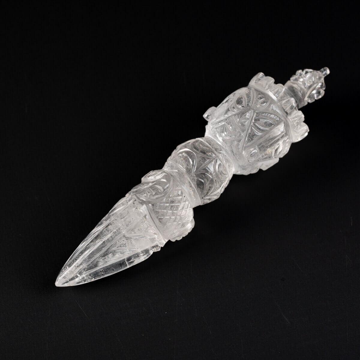 Phurba sculptée dans le quartz - QRZ-118