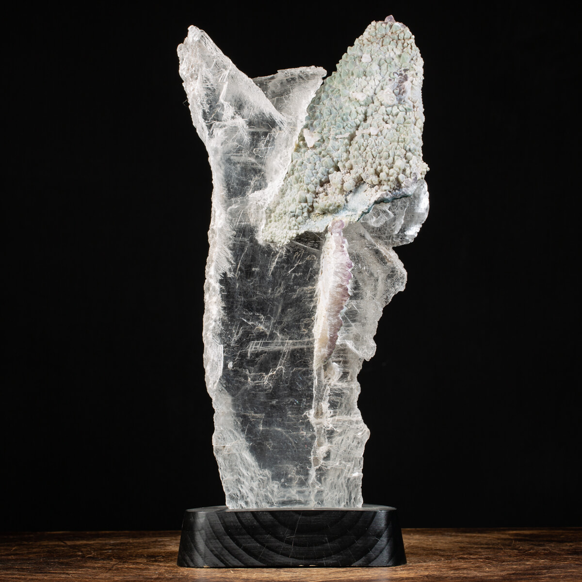 Selenite con calcite e ametista