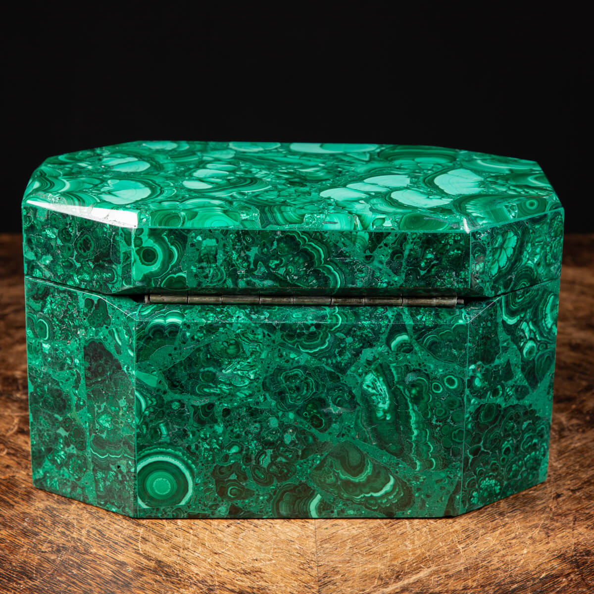 Malachitdose aus dem Kongo